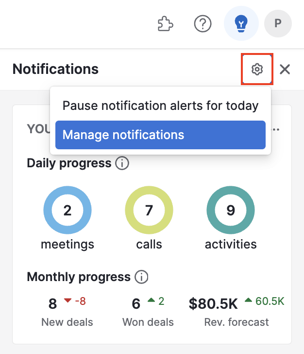 Notifications - Knowledge Base | Pipedrive